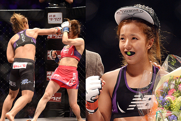 송가연 TKO 승리, 로드FC 데뷔전 에미 야마모토에 '2분 33초' 승