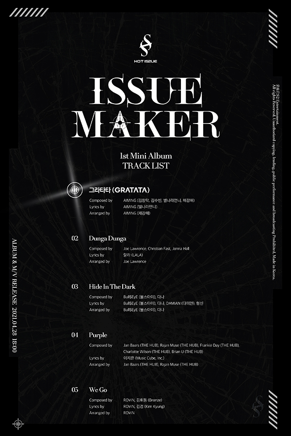 핫이슈 데뷔앨범 ‘ISSUE MAKER’, 타이틀곡 ‘그라타타’ 포함 5개 곡 수록