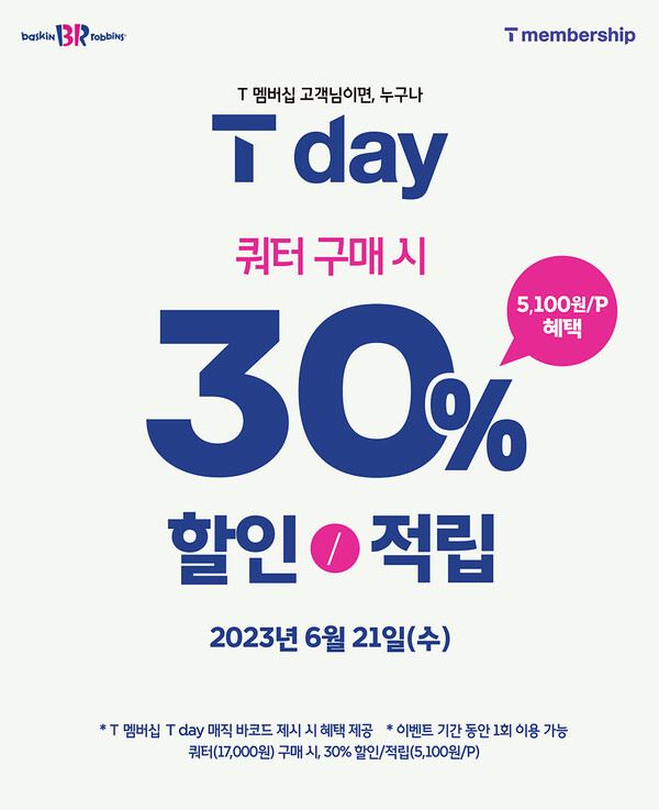 SPC 배스킨라빈스, 6월 ‘SKT T day’ 프로모션 진행